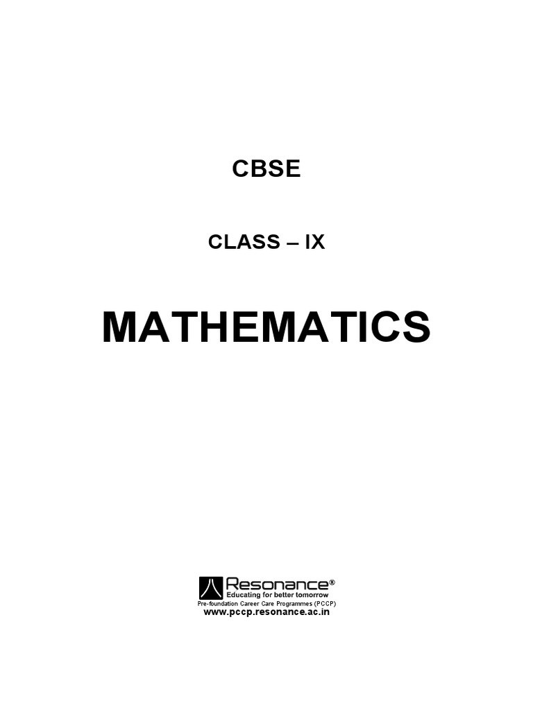 Class 9th Maths PDF Numbers Area