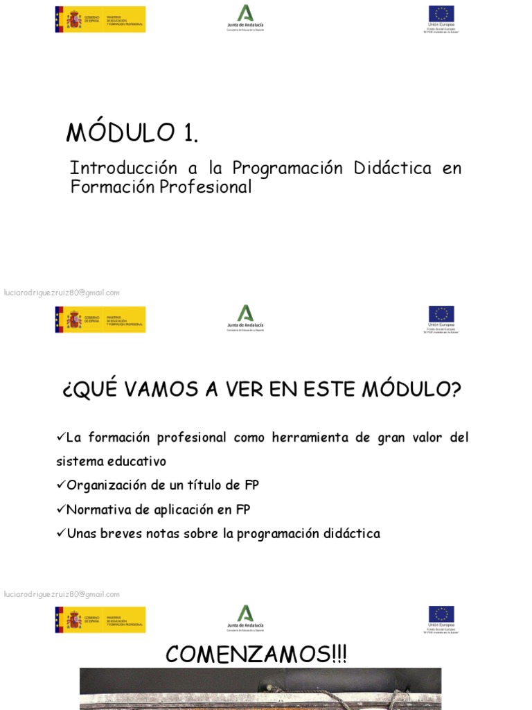 Módulo 1. Introducción A La Programación Didáctica en FP | PDF | Método de enseñanza | Evaluación