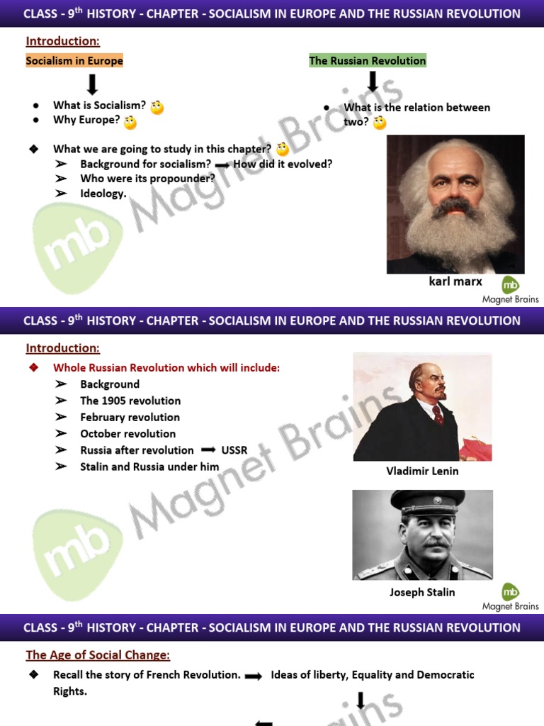 9th History Chapter 2 Socialism in Europe and The Russian Revolution | PDF