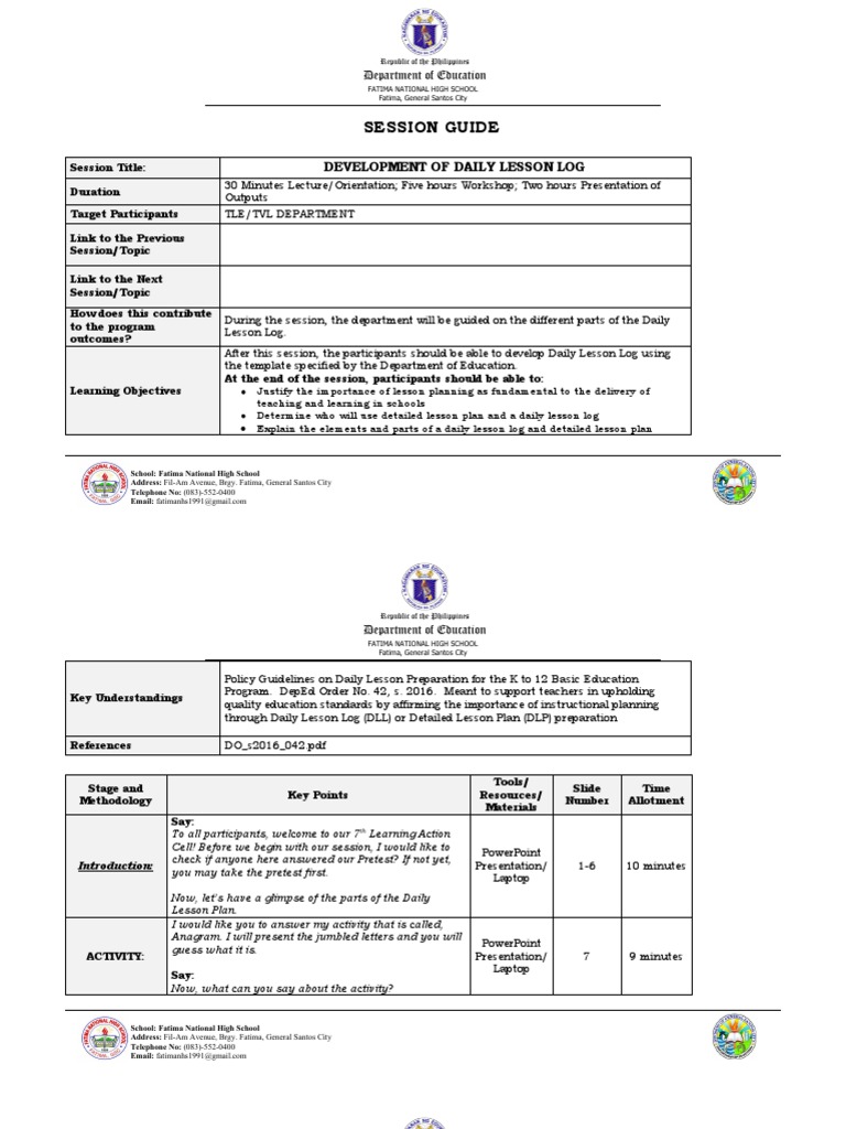 Session Guide | PDF | Lesson Plan | Teaching