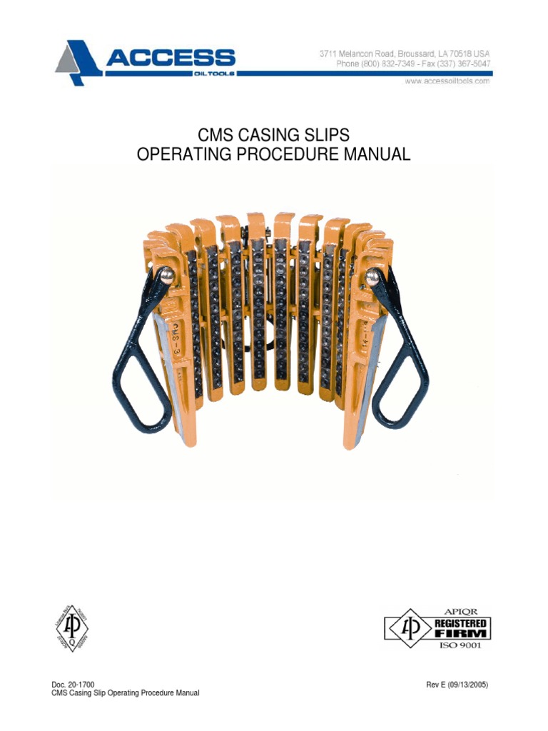 20-1700 Slips CMS | PDF | Mechanical Engineering