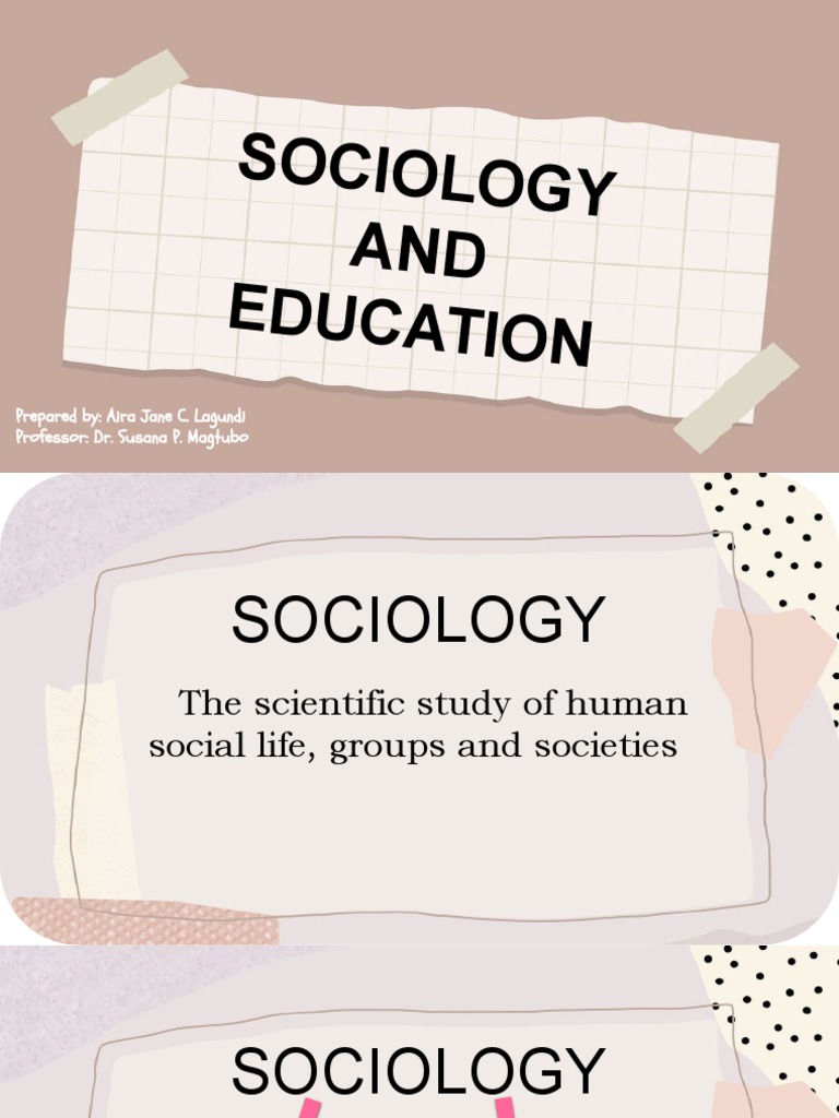 Sociology & Education | PDF | Sociology | Science