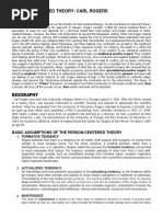 Carl Rogers Theory of Self | PDF | Self Actualization | Self Concept