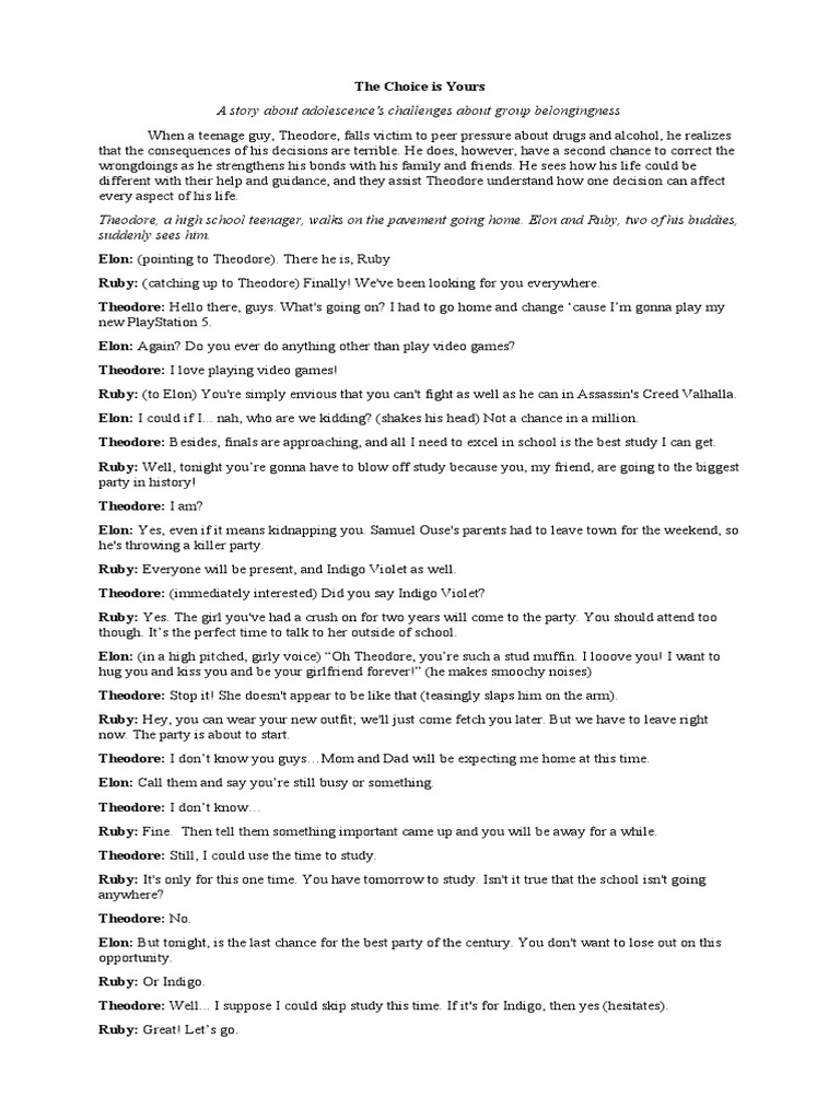 The Choice Is Yours | PDF | Adolescence