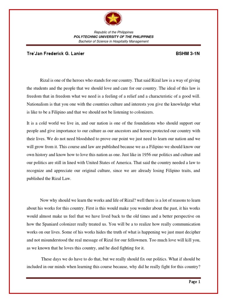 The Continuing Relevance of Studying Jose Rizal and His Works to Develop a Deeper Understanding ...