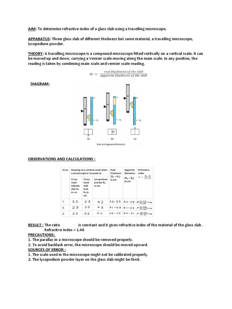 Travelling Microscope | PDF