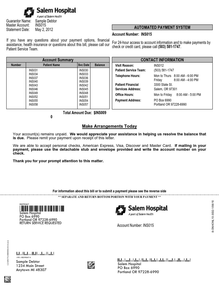 Hospital Bill Receipt | PDF