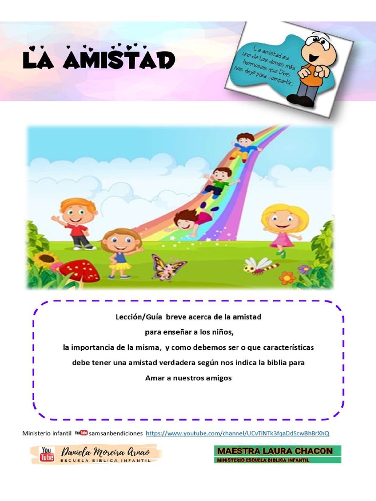 La Amistad Esc Biblica Infantil - Page-0001 | PDF