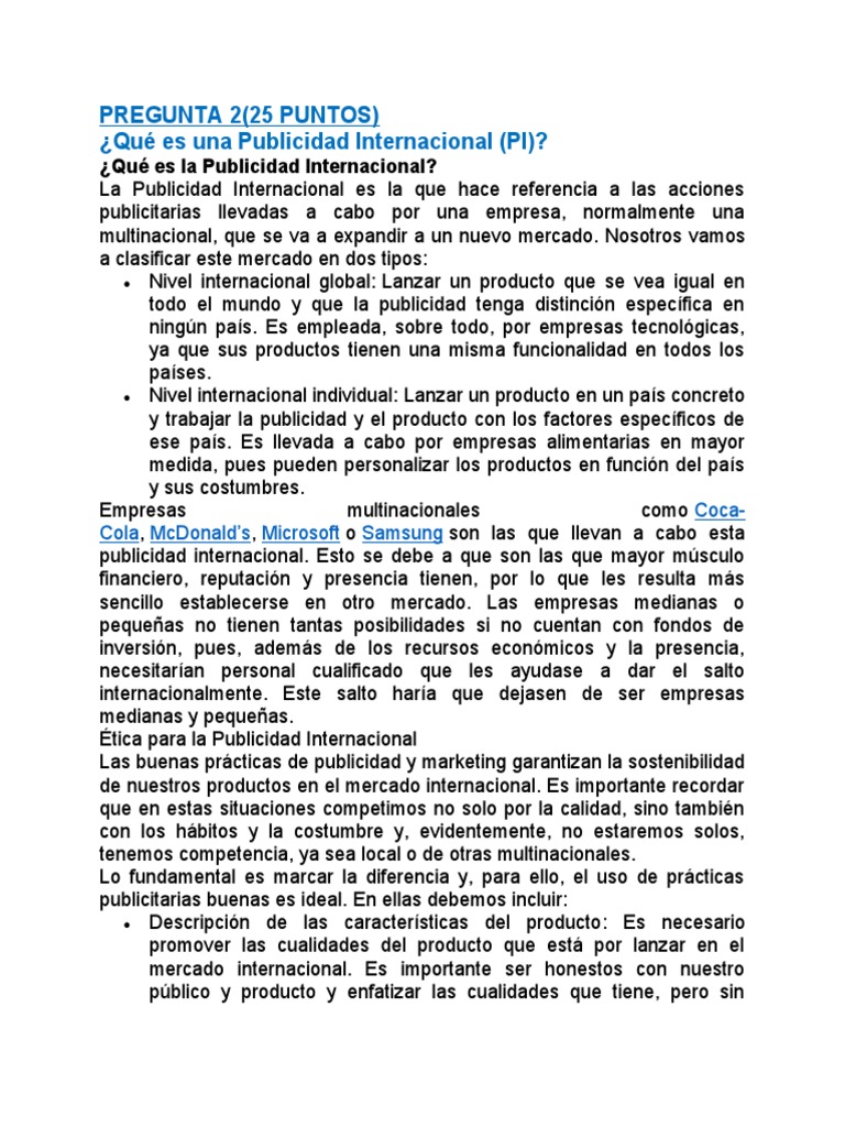 Pregunta 2 | PDF | Publicidad | Marketing