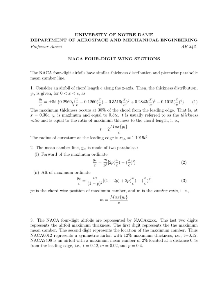 NACA 4digit | PDF
