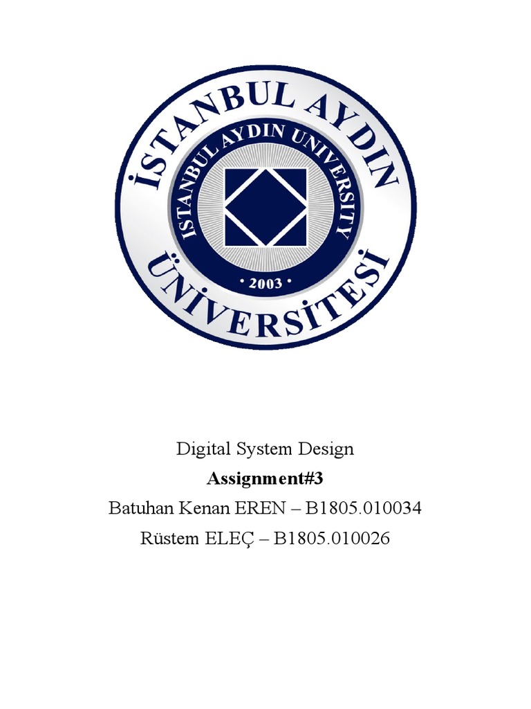 Digital System Design Assignment 3 Pdf 