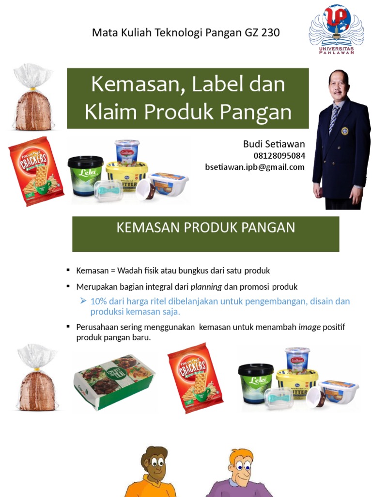 .Kemasan, Label & Klaim Produk Pangan | PDF