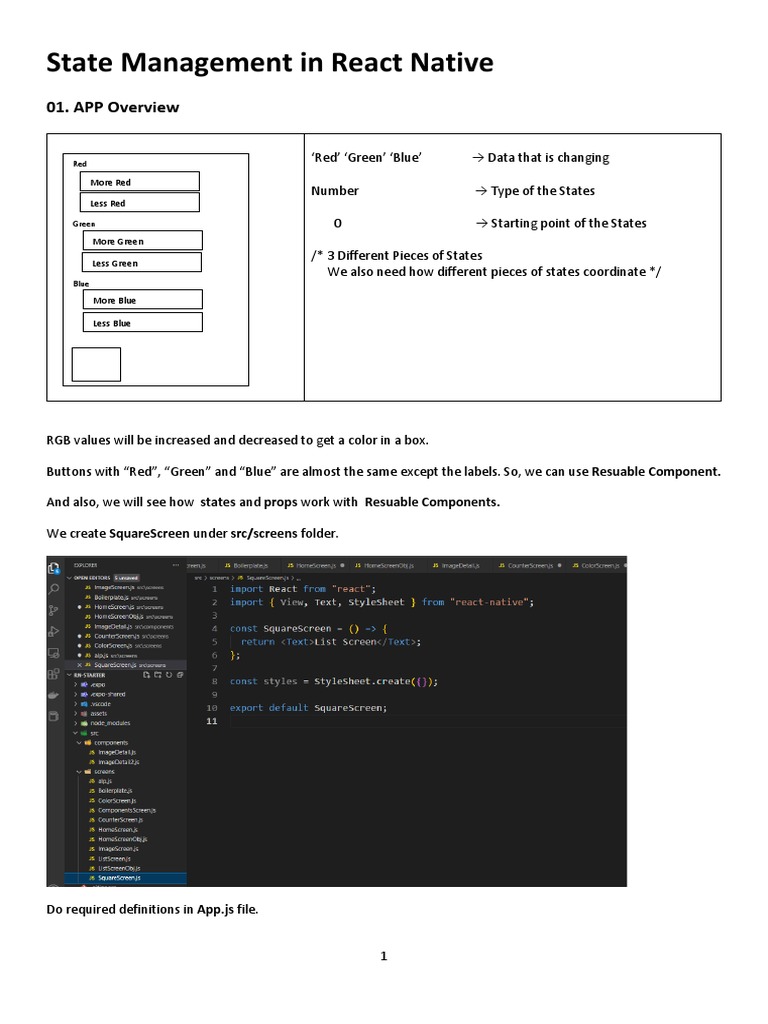 State Management in React Native | PDF | Callback (Computer Programming) | Computer Programming