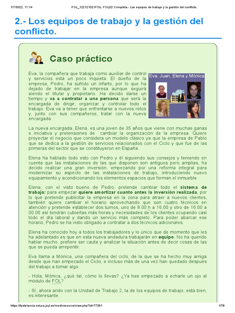 Los Equipos de Trabajo y La Gestión Del Conflicto | PDF | Toma de ...