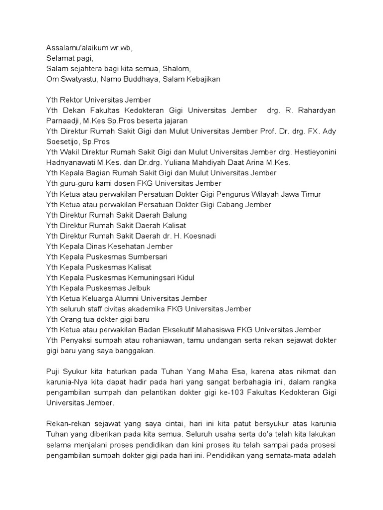Teks Pesan Kesan Sumpah DRG 103 | PDF