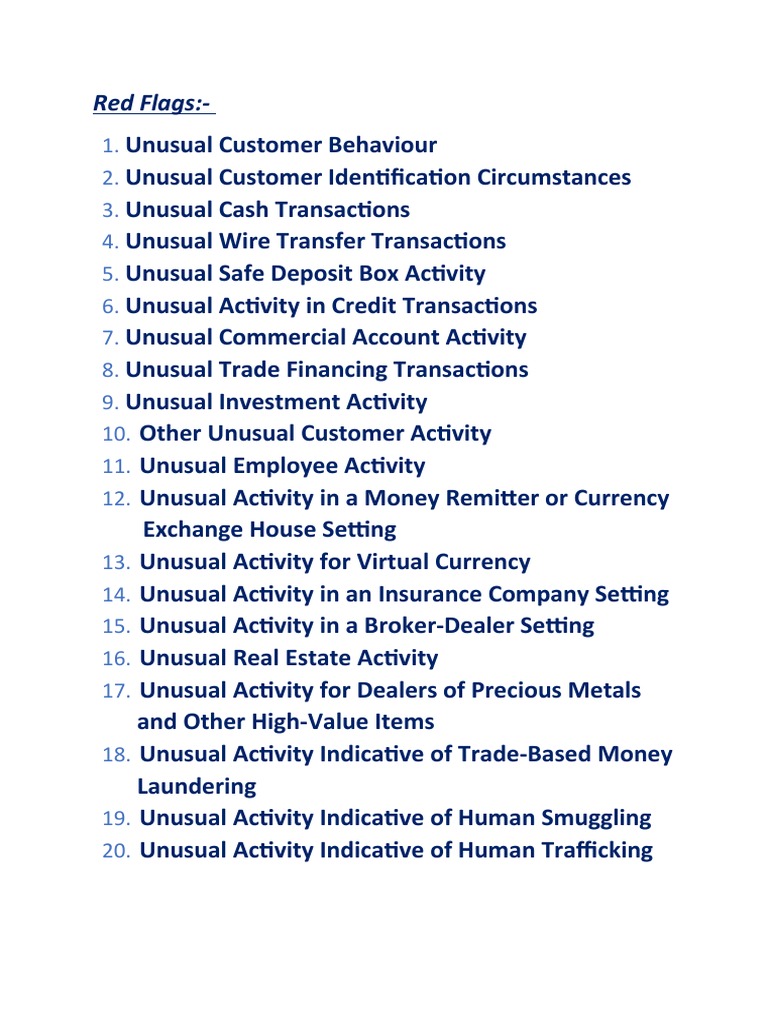 Identifying Unusual Customer Activities | PDF | Business | Finance ...