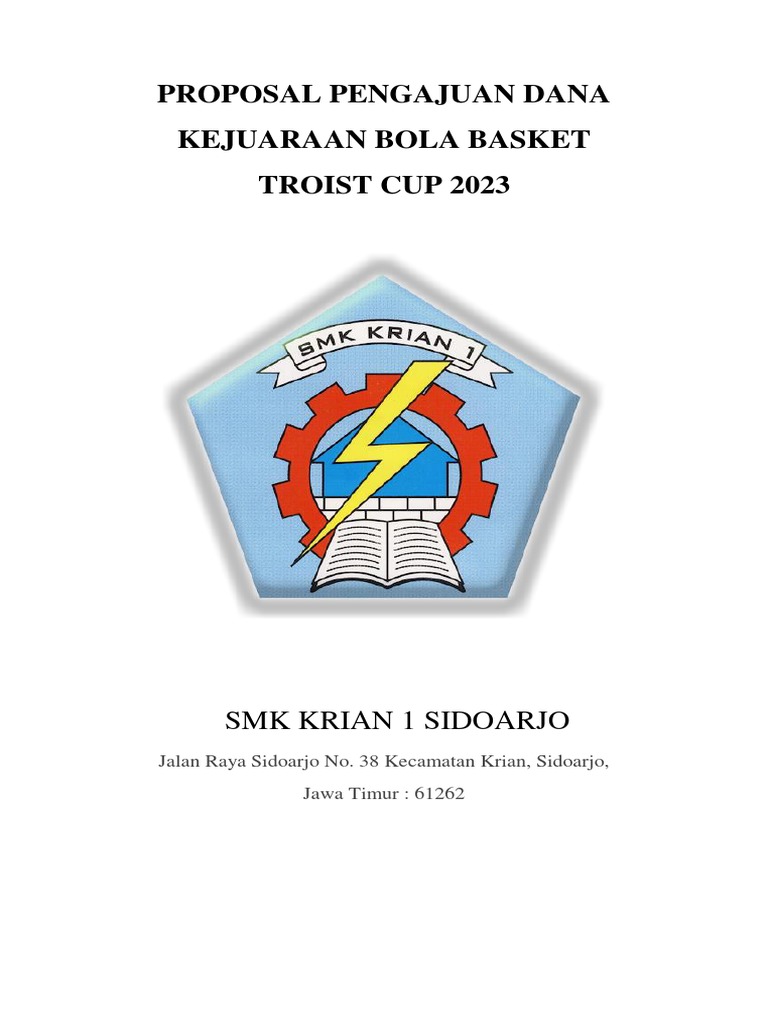 Proposal Pengajuan Dana Kejuaraan Bola Basket Troist 2023 | PDF