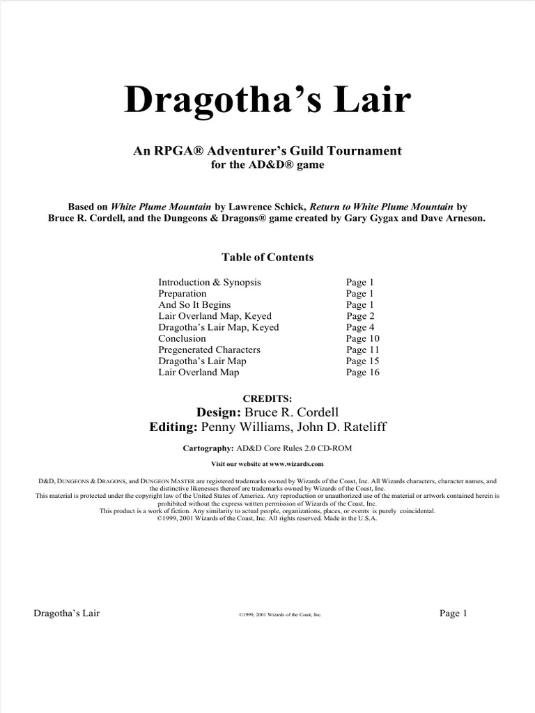 Dokumen - Tips Dragothas-Lair | PDF | Dungeons & Dragons