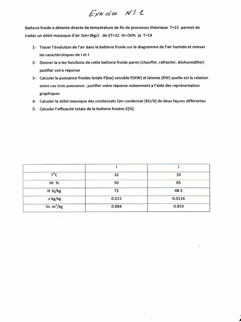 Exercice 01 Clim | PDF