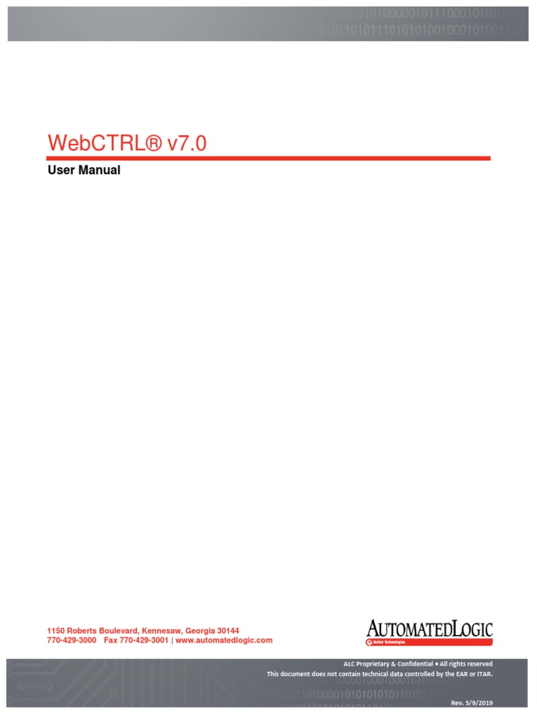 WebCTRL v7.0 User Manual | PDF | World Wide Web | Internet & Web