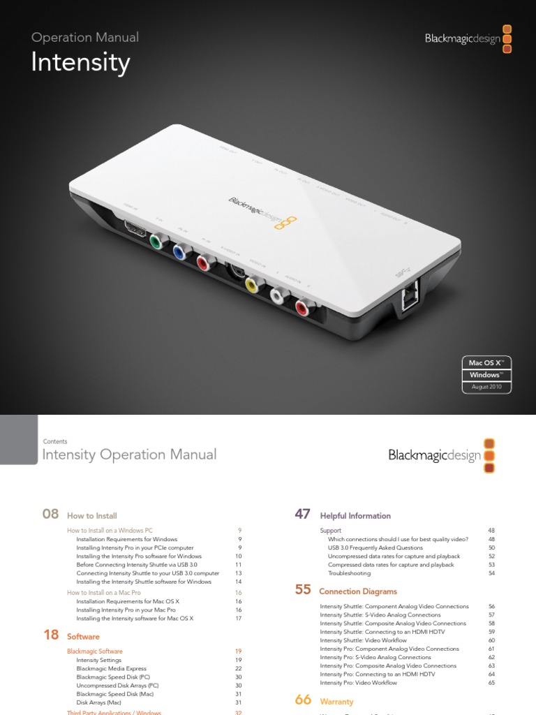 Intensity Manual | PDF