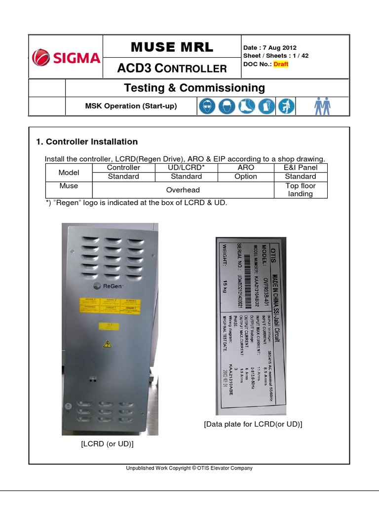 01 Muse Acd3 T&C MSK | PDF | Elevator | Building Technology