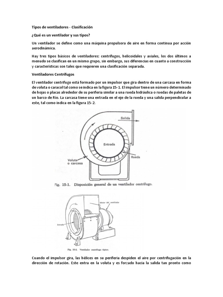 Tipos de Ventiladores | PDF | Hélice | Máquinas