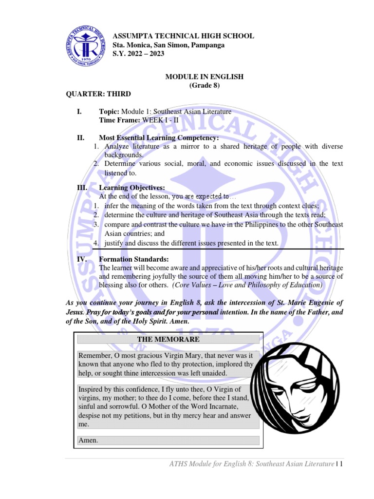 Quarter 3 - Module 1 - English 8 | PDF | Southeast Asia
