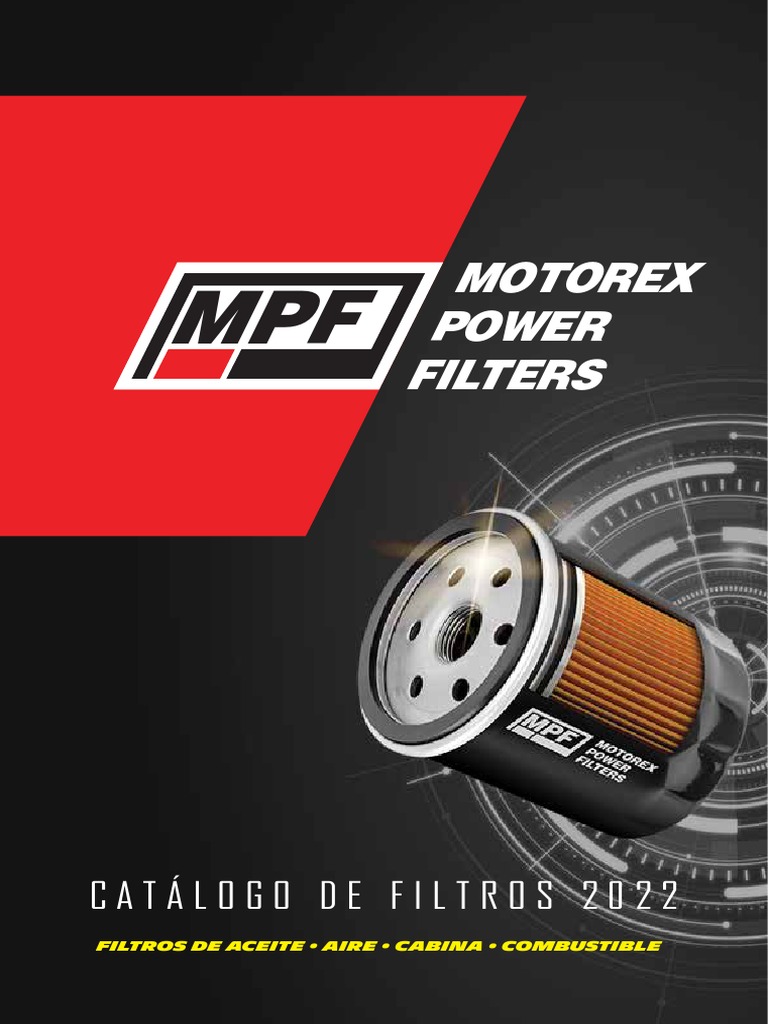 Catalogo Filtros Motorex 2022 | PDF | Vehículo de motor | Vehículos