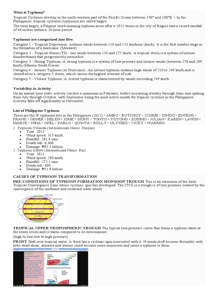 Grade 8 Typhoon | PDF | Tropical Cyclones | Cyclone