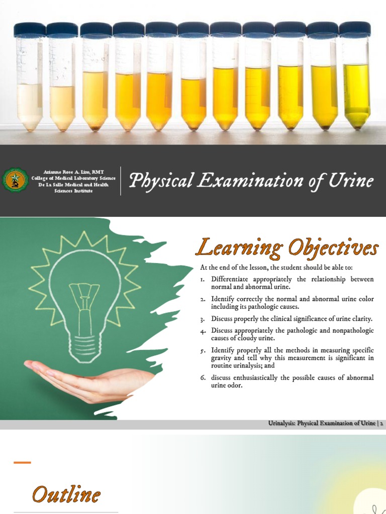 Physical Examination of Urine | PDF | Urine | Medical Specialties