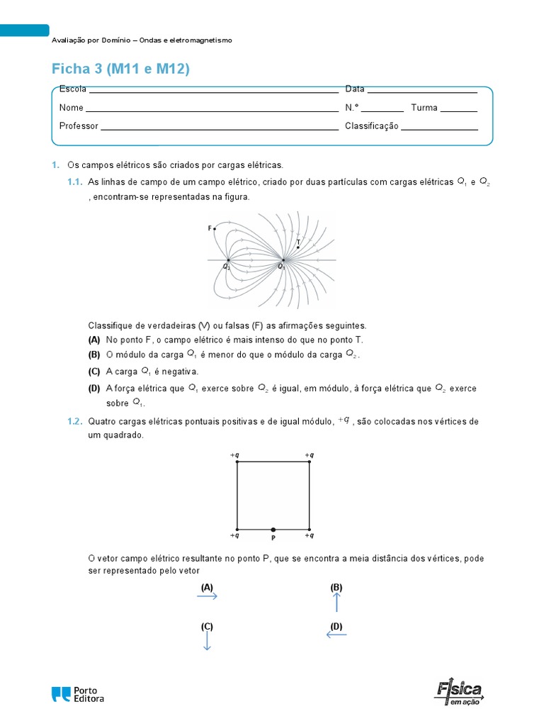 Fa11 Aval Ondas Eletrom Ficha 3 | PDF