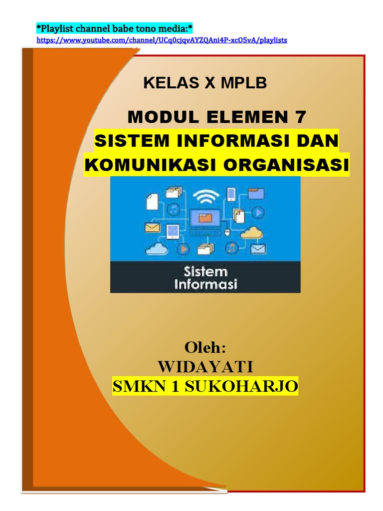WIDAYATI Materi Dasar-Dasar MPLB Elemen 7 Full Sistem Informasi ...