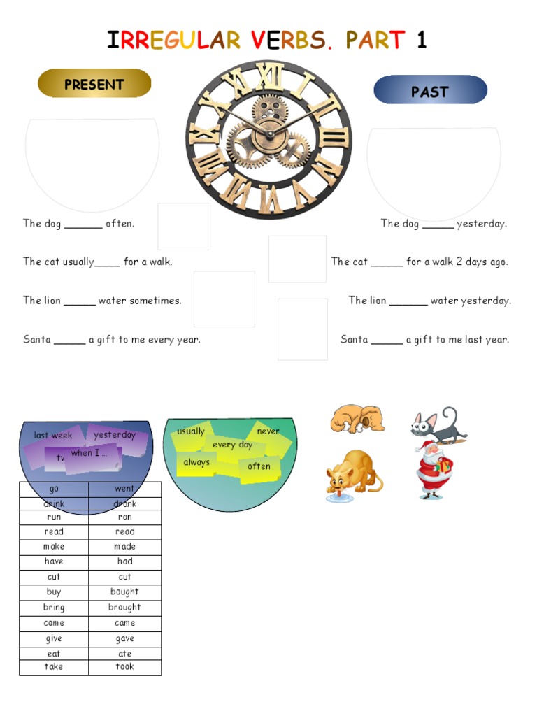 LAPBOOK. Irregular Verbs 1 | PDF