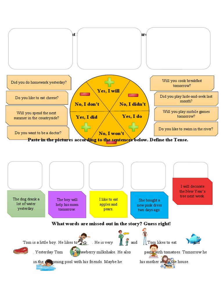 Lapbook. Present, Past, Future | PDF | Language Mechanics | Grammar