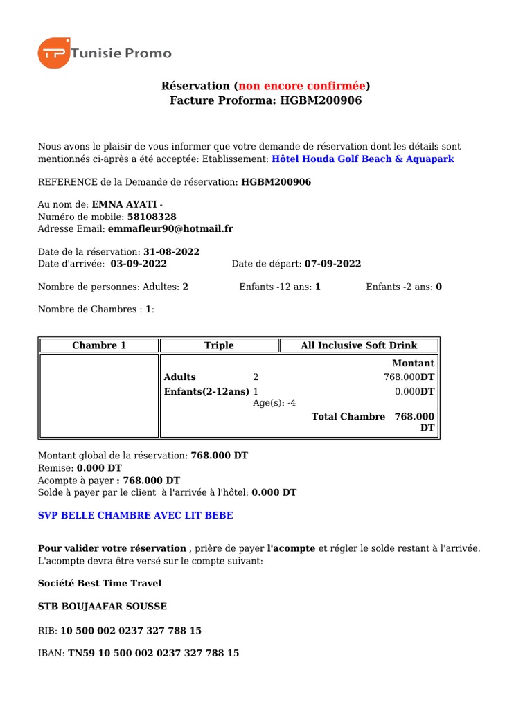 Facture Proforma HGBM200906 | PDF | Comptabilité