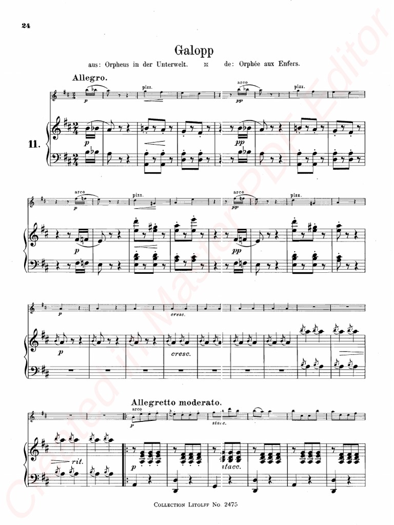 Pfte - Offenbach - Can-Can | PDF