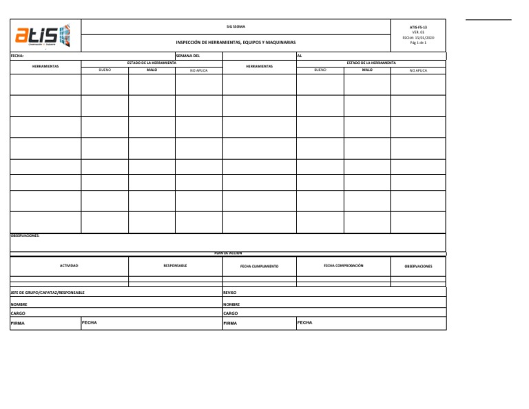 Atis Fs 13 Insp. Herram. | PDF
