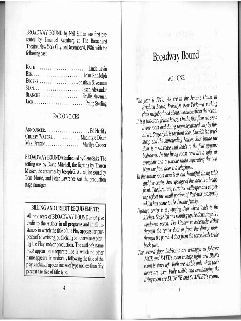 Bound 4 Broadway Complete | PDF