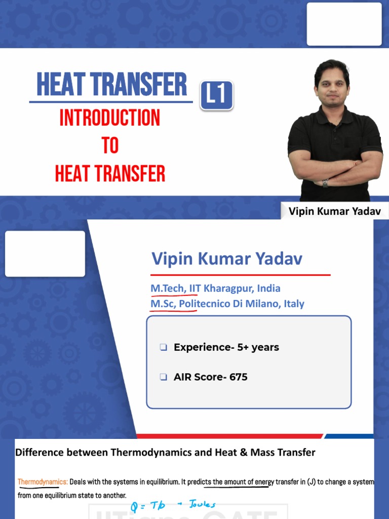 L-1 Introduction To Heat Transfer | PDF | Heat Transfer | Thermal ...