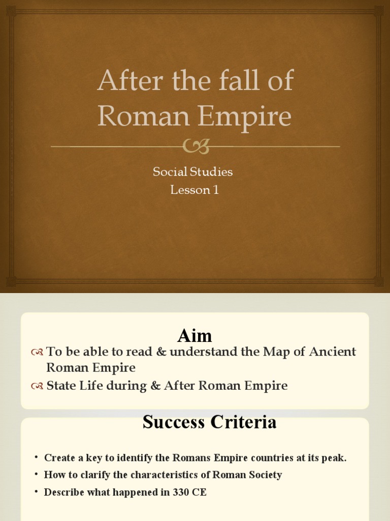 After The Fall of The Roman Empire | PDF | Byzantine Empire | Roman Empire