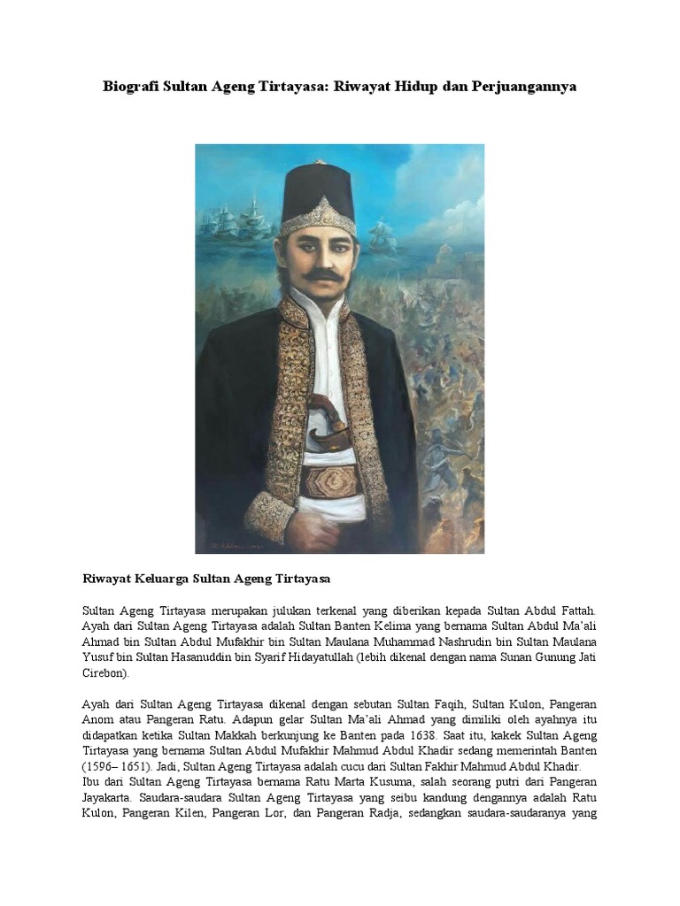 Biografi Sultan Ageng Tirtayasa | PDF