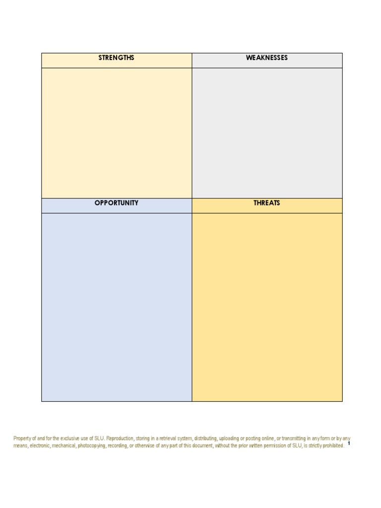 Rubrics For SWOT Analysis | PDF | Swot Analysis | Rubric (Academic)