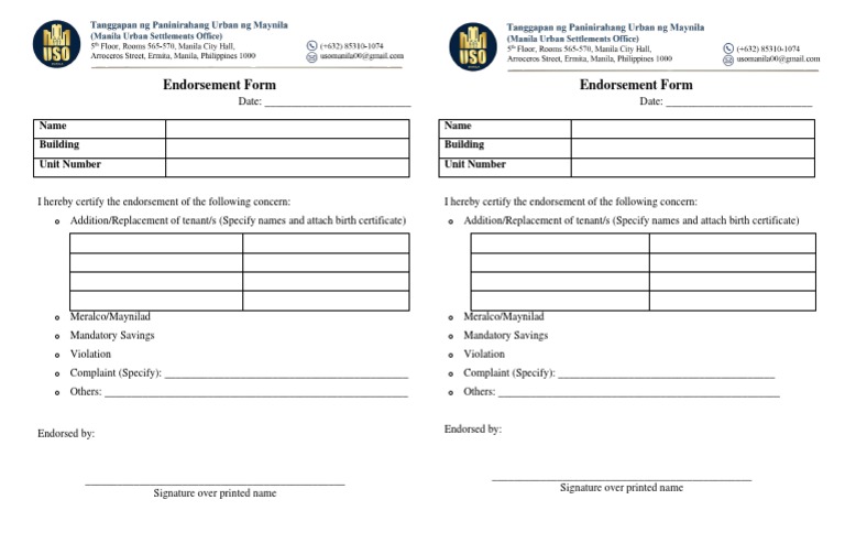 2023-0112-Endorsement Form 2 | PDF