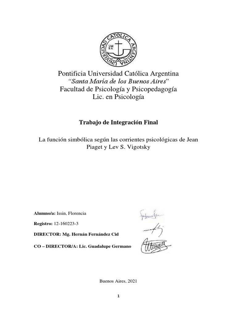 Función Simbólica Según Corrientes | PDF | Sicología | Pensamiento