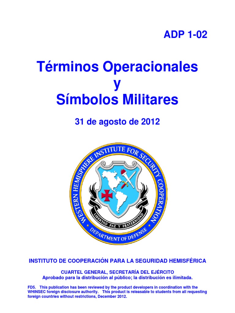 Términos y Símbolos Militares ADP 1-02 | PDF | Militar | Brazos combinados