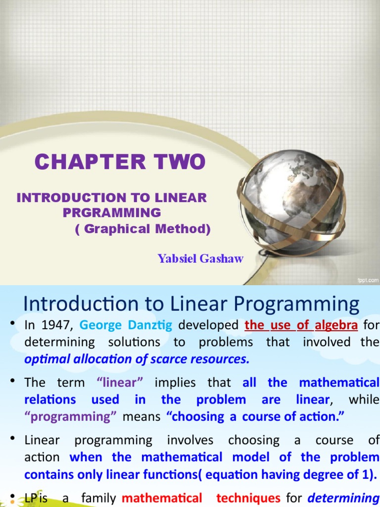 Chap 2 (Linear Programing and Graphics) | PDF | Mathematical ... Chap 2 (Linear Programing and Graphics) | PDF | Mathematical ...
