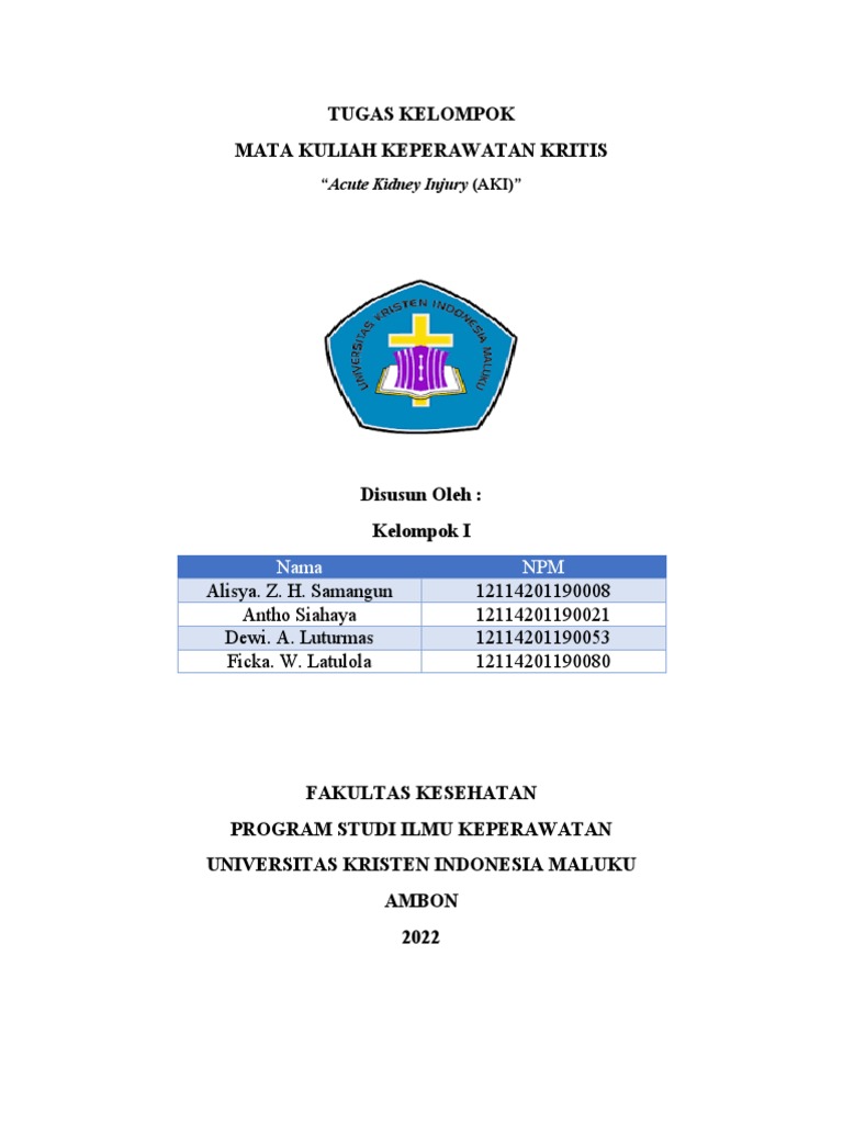 Tgs KLMPK 1 - AKI | PDF