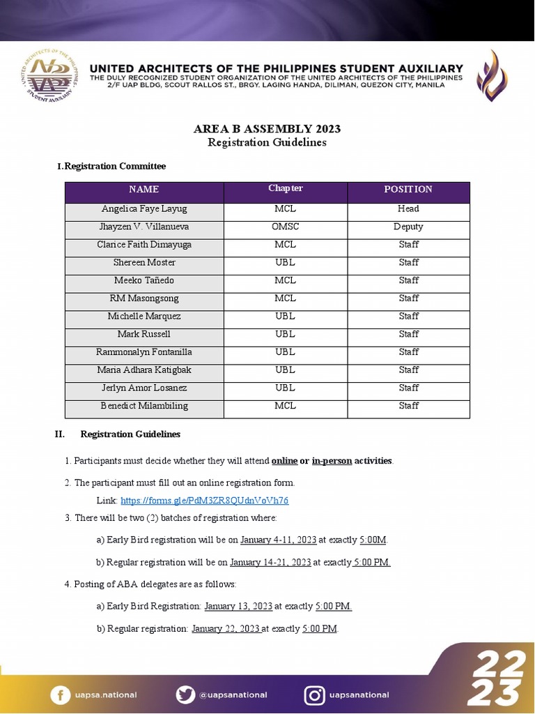 Registration Guidelines - Aba | PDF | Banking | Services (Economics)