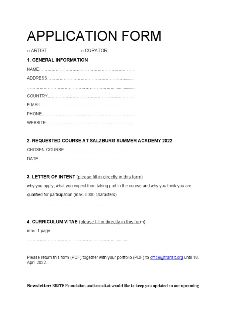 2022 Application Form Ssa | PDF | Justice | Crime & Violence